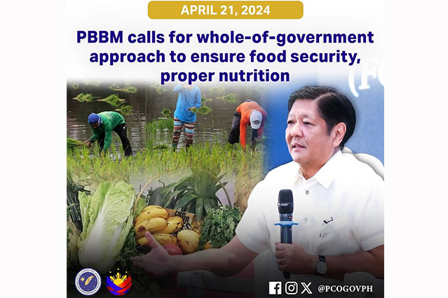 PBBM CALLS FOR WHOLE-OF-GOVERNMENT APPROACH TO ENSURE FOOD SECURITY ...